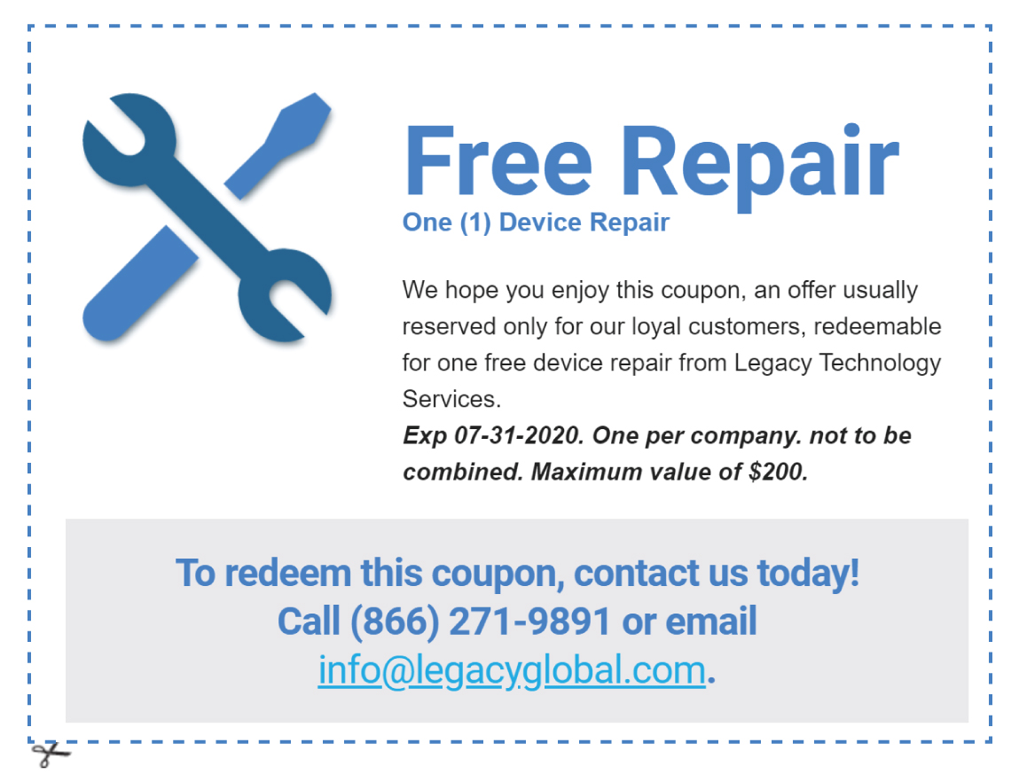 Repair & Maintenance Services | Legacy Technology Services